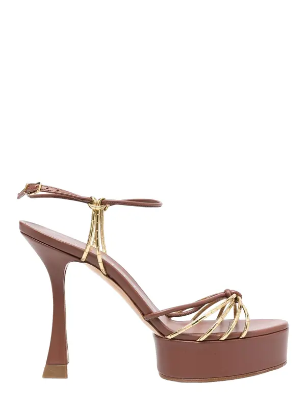 Casadei Julia 120mm Platform Sandals - Brown