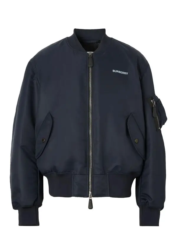 Burberry Logo-print Bomber Jacket - Blue