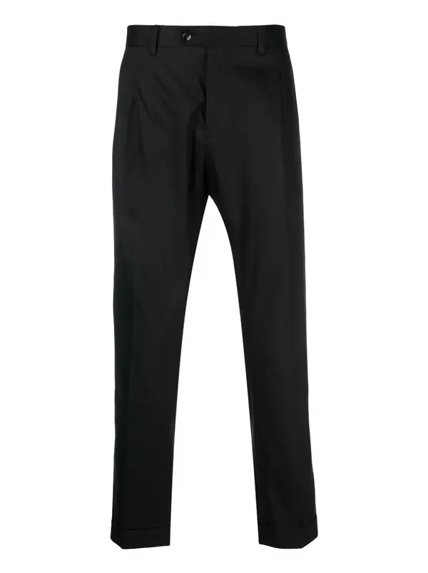DELL'OGLIO Robert Tapered-leg Chinos - Black