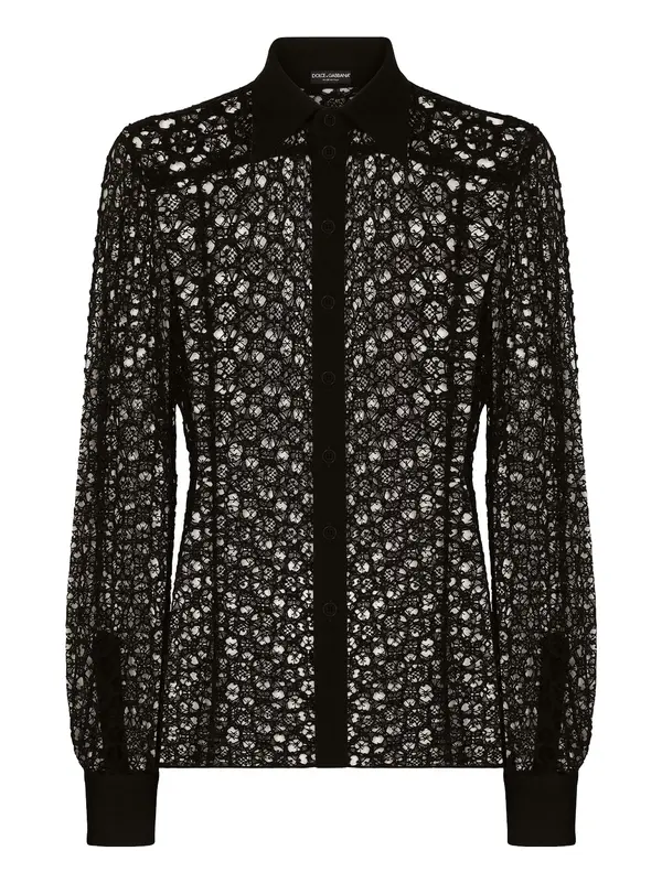Dolce & Gabbana Sicilia-fit Macramé-lace Single-breasted Blazer - Black