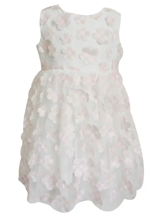 POPATU 3d Flower Tulle Dress - White