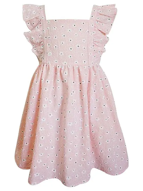 POPATU Daisy Cotton Pinafore Dress - Pink