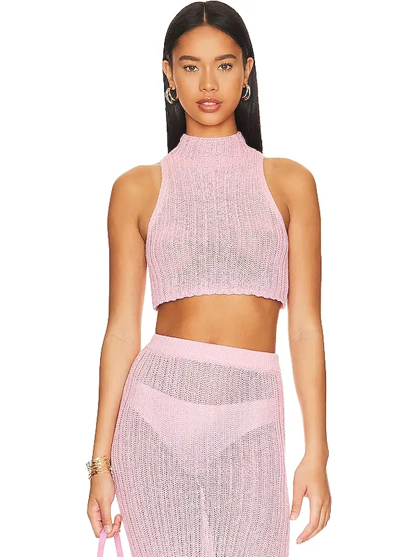CAMILA COELHO Cleo Knit Top - Pink
