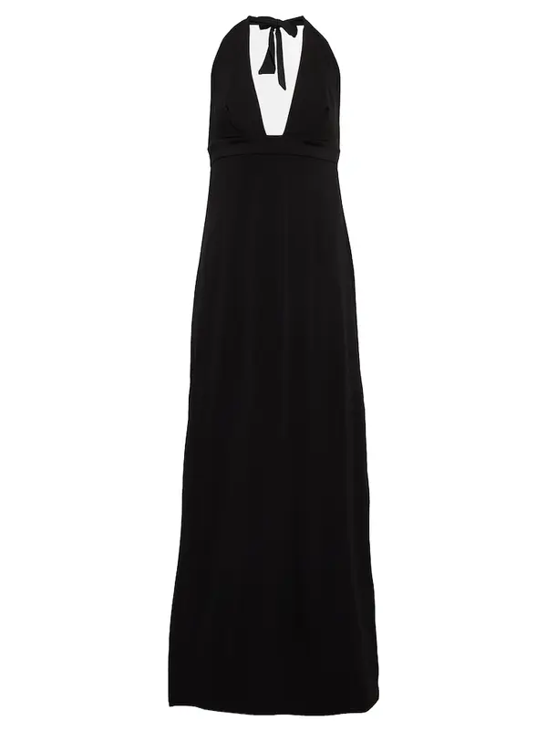 Max Mara Break Jersey Maxi Dress - Black