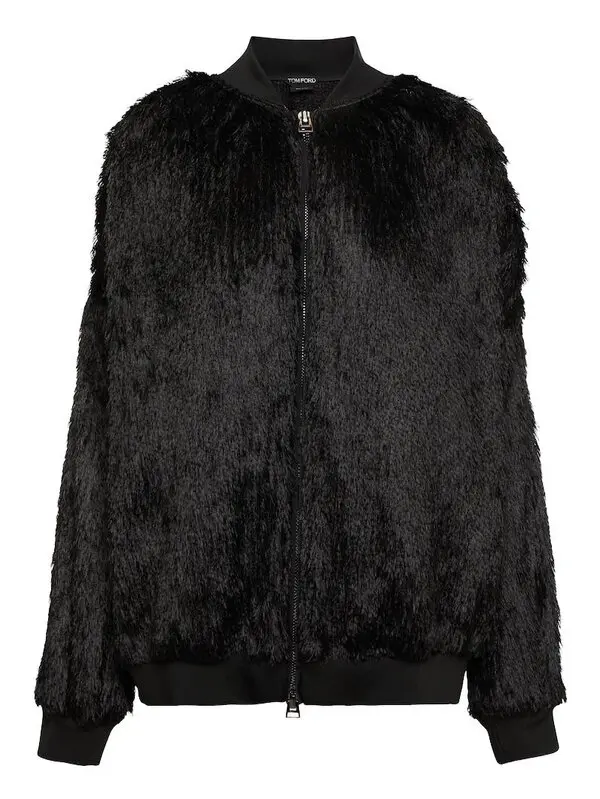 TOM FORD Faux-fur Bomber Jacket - Black