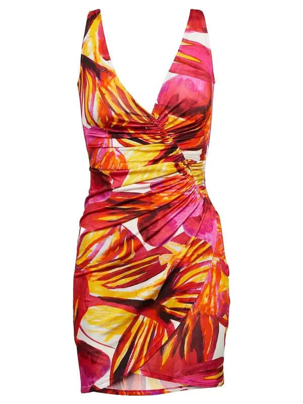 LOUISA BALLOU Summer Solstice Printed Mini Dress - Multicoloured
