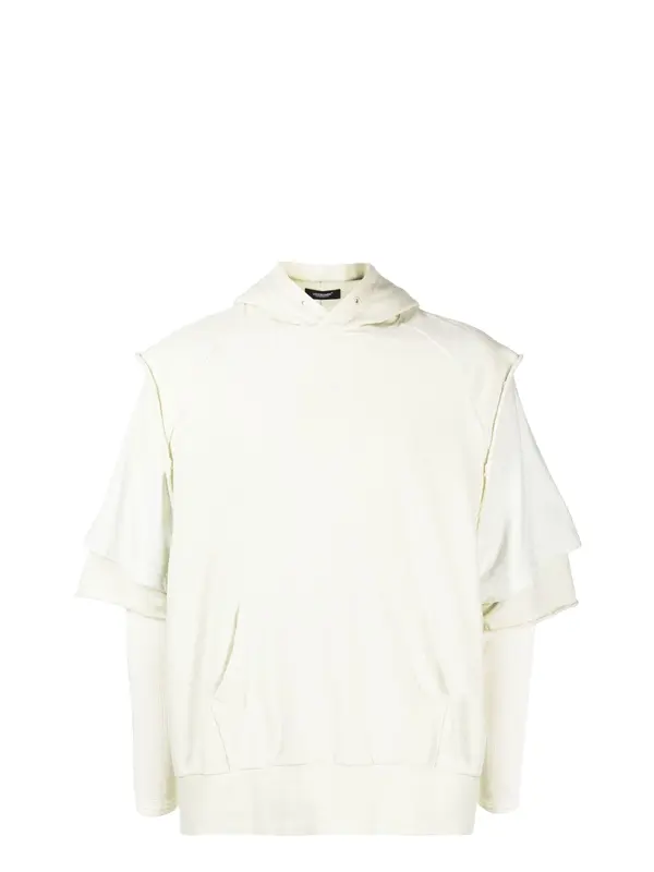 UNDERCOVERISM Layered Sleeve Hoodie - Neutrals