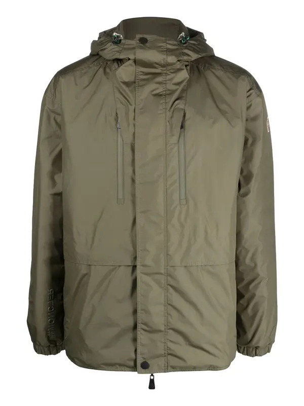 Moncler Feather Down Hooded Jacket - Green