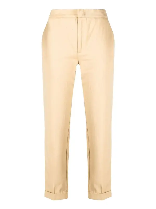 TWINSET Cropped Straight-leg Trousers - Neutrals