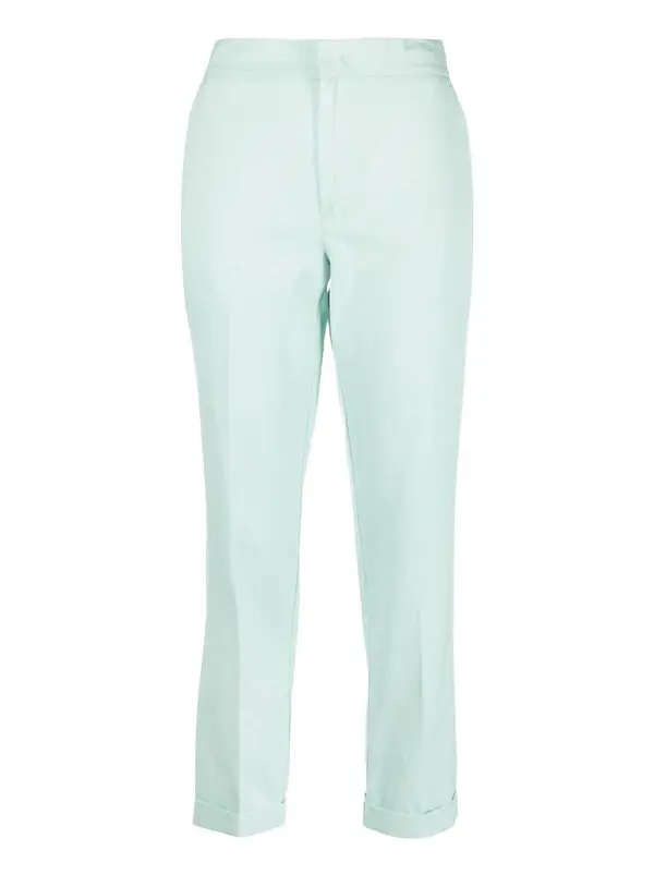 TWINSET Cropped Straight-leg Trousers - Green