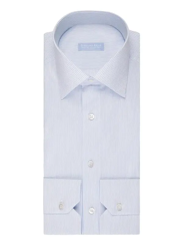 Stefano Ricci Handmade Cotton Dress Shirt - Blue