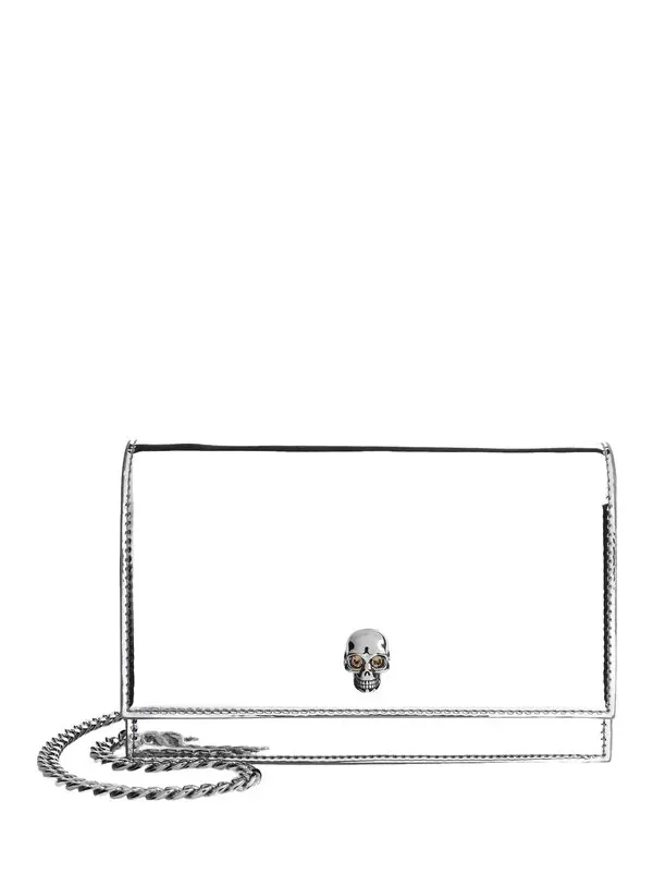 Alexander McQueen Small The Skull Metallic Crossbody Bag - 1402 Silver