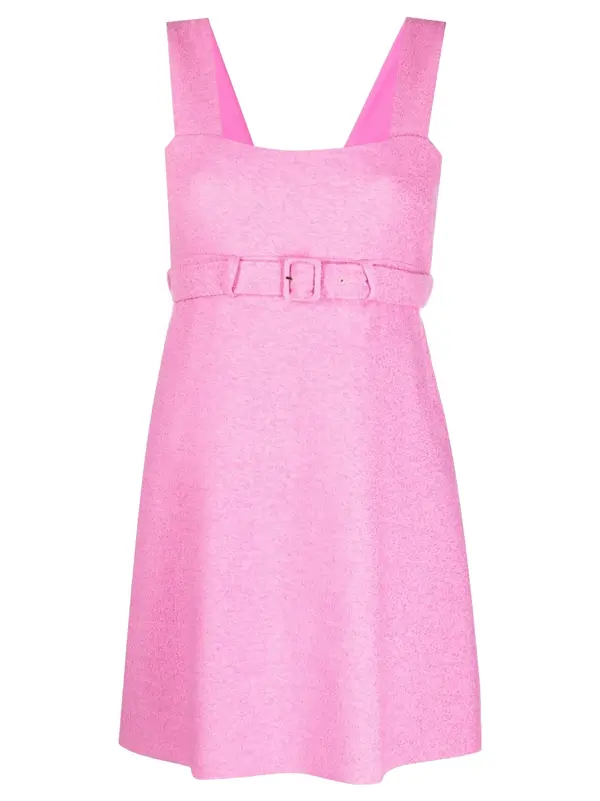 Patou Corsage Belted Mini Dress - Pink