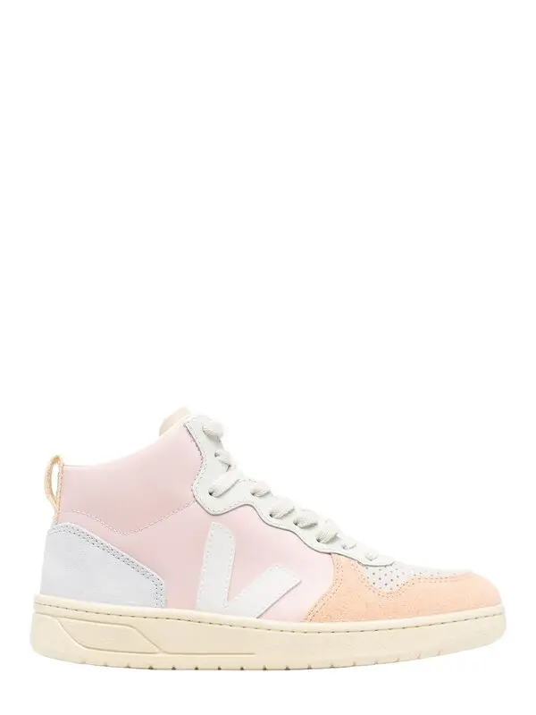VEJA V-15 Leather Sneakers - Pink