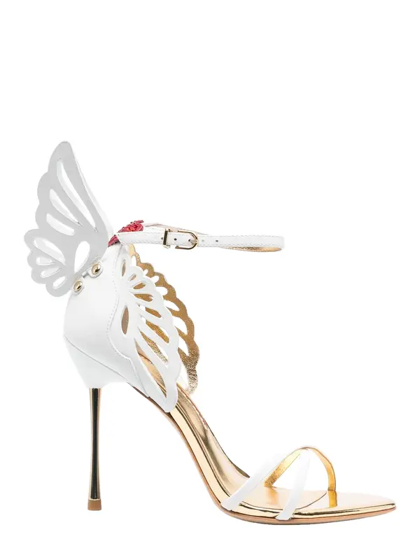 SOPHIA WEBSTER Heavenly 100mm Butterfly Sandals - White