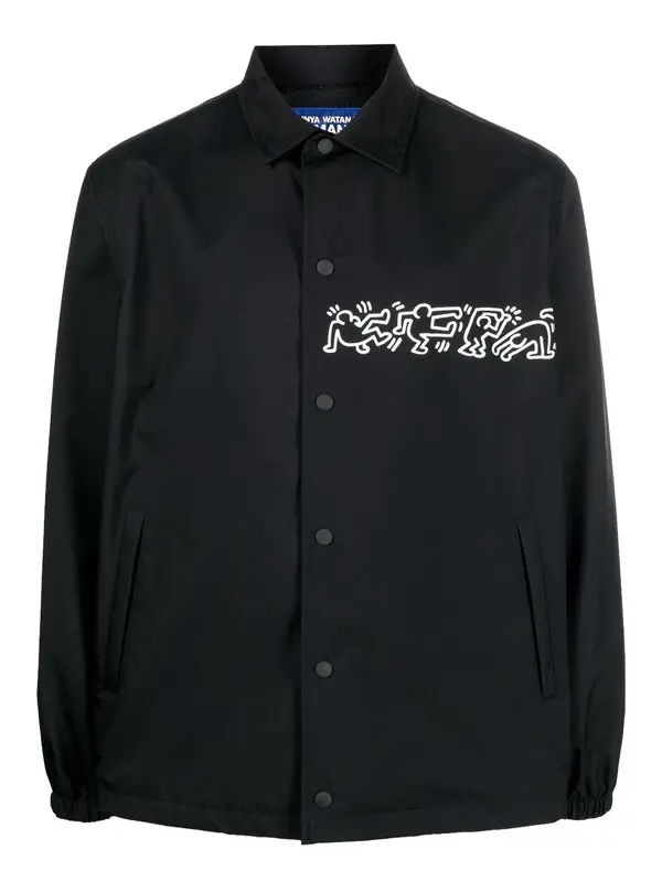 Junya Watanabe Keith Haring-print Shirt Jacket - Black