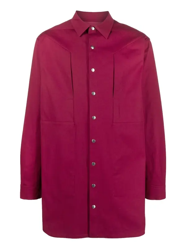 Rick Owens Long-sleeve Buttoned Shirt Jacket - Pink