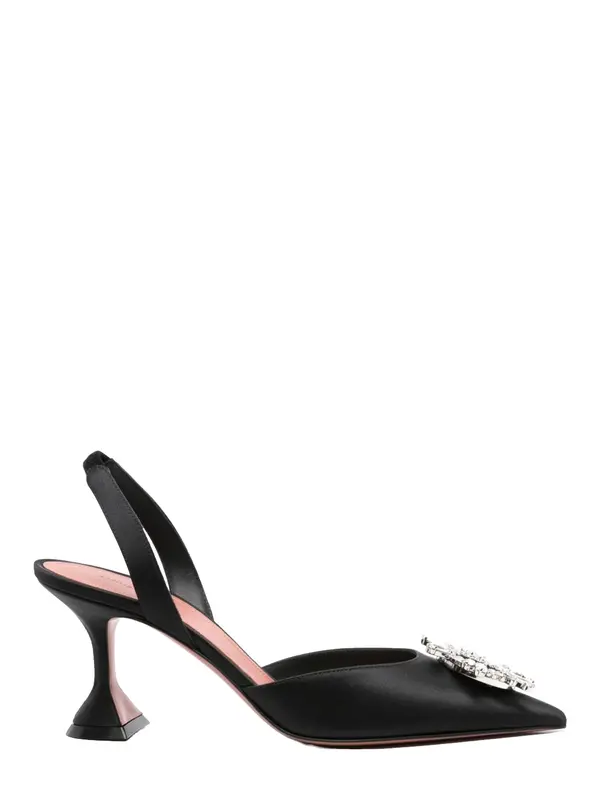 Amina Muaddi Begum 70mm Slingback Pumps - Black