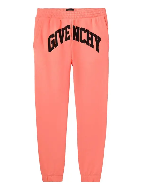 Givenchy Logo-embroidered Cotton-jersey Sweatpants - Pink