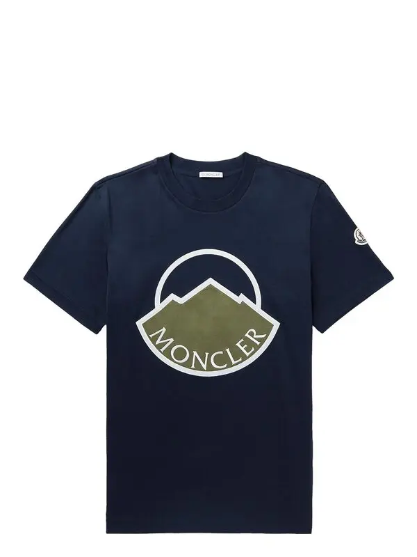 Moncler Logo-appliquéd Cotton-jersey T-shirt - Blue