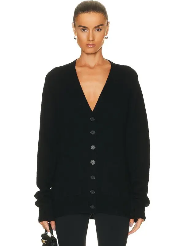 Eterne Theodore Cashmere Cardigan - Black