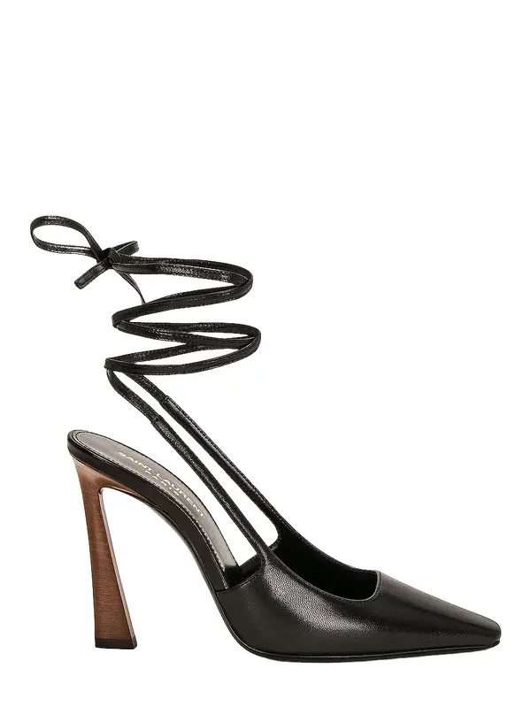 Saint Laurent Tom Lace Up Pump - Nero