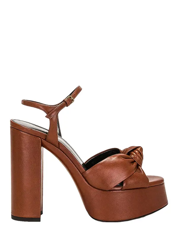 Saint Laurent Bianca Platform Sandals - New Papaya