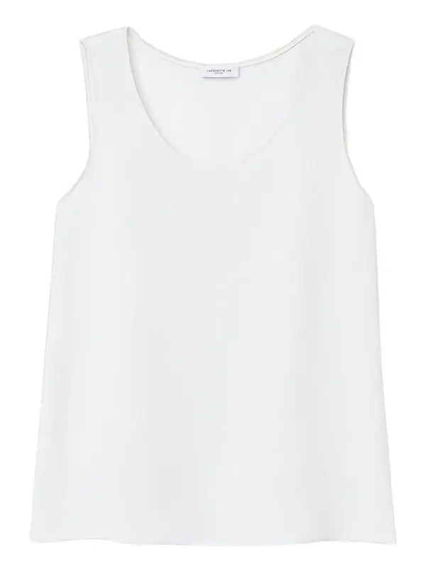 Lafayette 148 New York Finnley Scoop Neck Tank - Cloud