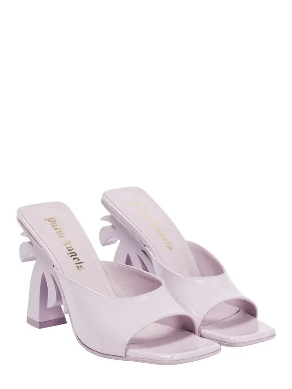 Palm Angels Palm Beach Patent Leather Mules - Pink