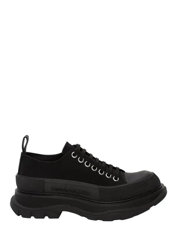 Alexander McQueen Tread Slick Lace-up Sneakers - Black