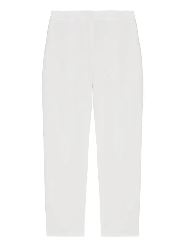 Alexander McQueen Leaf Crepe Cigarette Trousers - Light Ivory