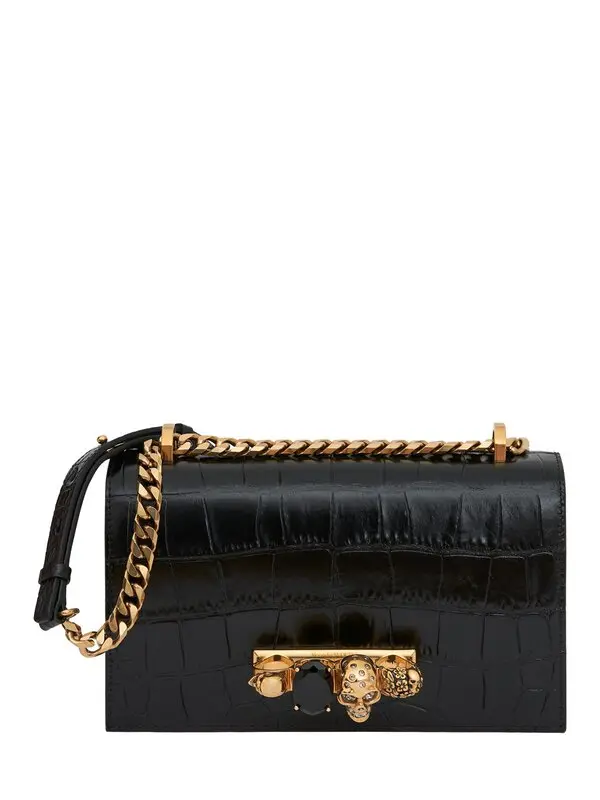 Alexander McQueen Jewelled Satchel - Black
