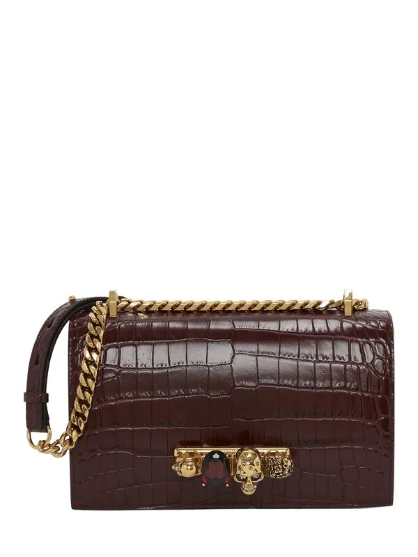 Alexander McQueen Jewelled Satchel - Madder
