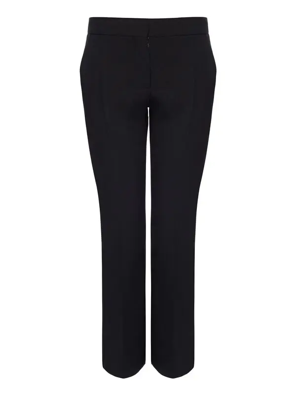 Alexander McQueen Leaf Crepe Cigarette Trousers - Black