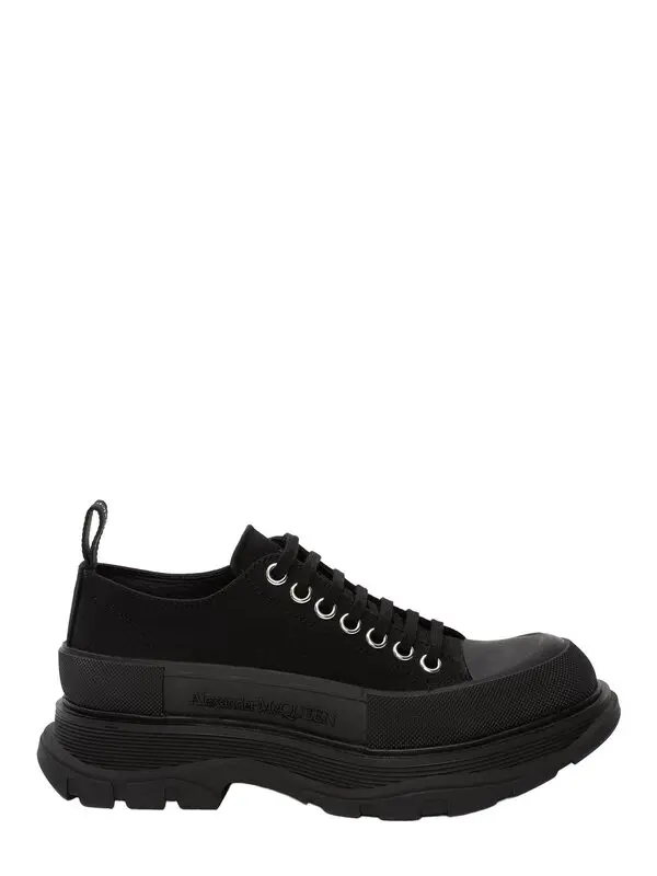 Alexander McQueen Tread Slick Lace-up Sneakers - Black