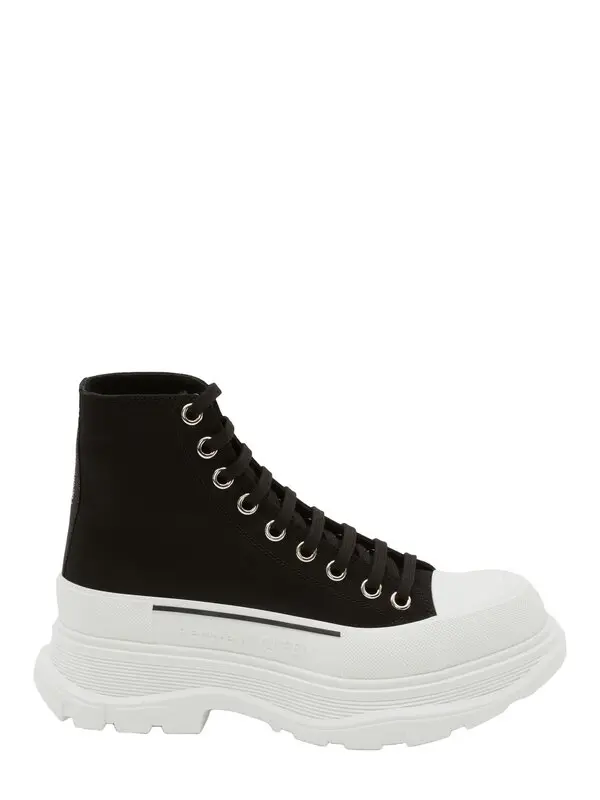 Alexander McQueen Tread Slick Lace-up Boots - Black/white