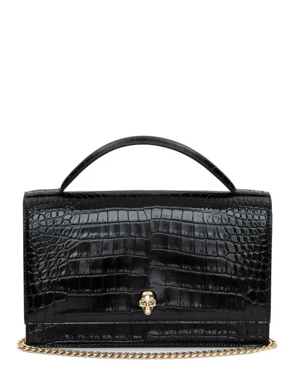 Alexander McQueen Top Handle Skull Bag - Black