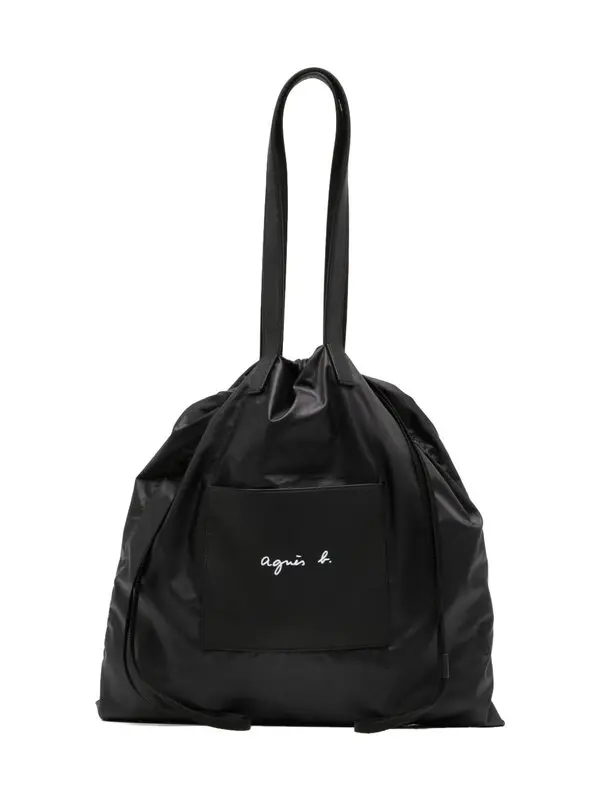 AGNÈS B. Drawstring Shoulder Bag - Black