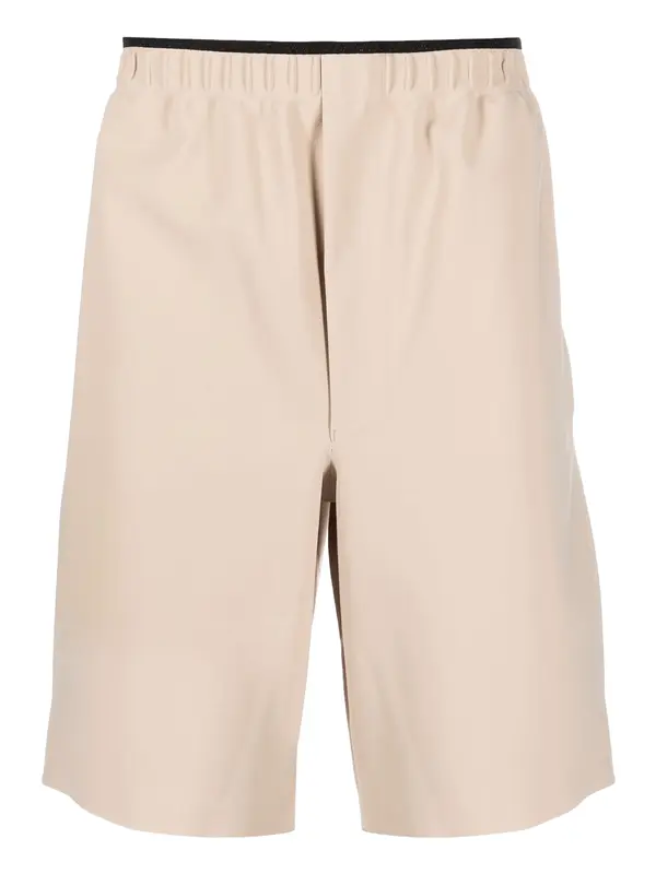 GR10K Elasticated-waistband Shorts - Neutrals
