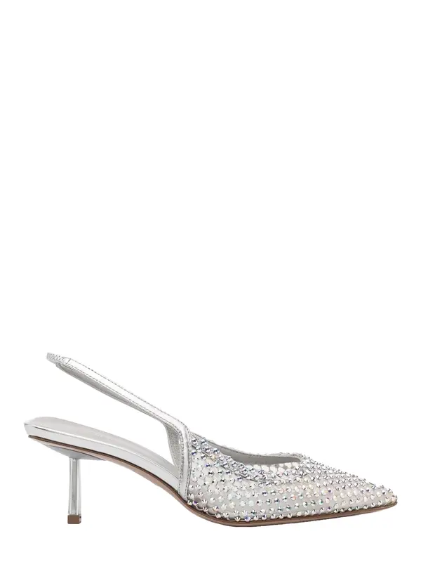 LE SILLA 60mm Gilda Embellished Slingback Pumps - Grey