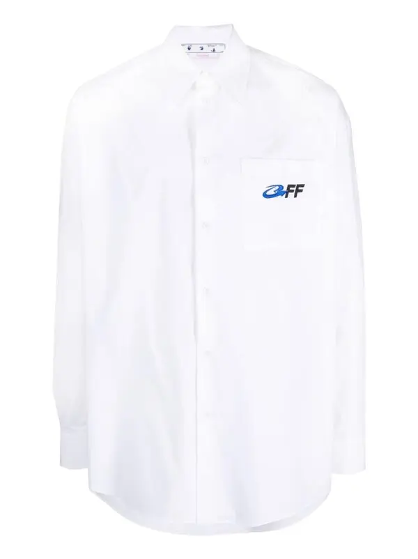 Off-White Exact Opp Cotton Shirt - White