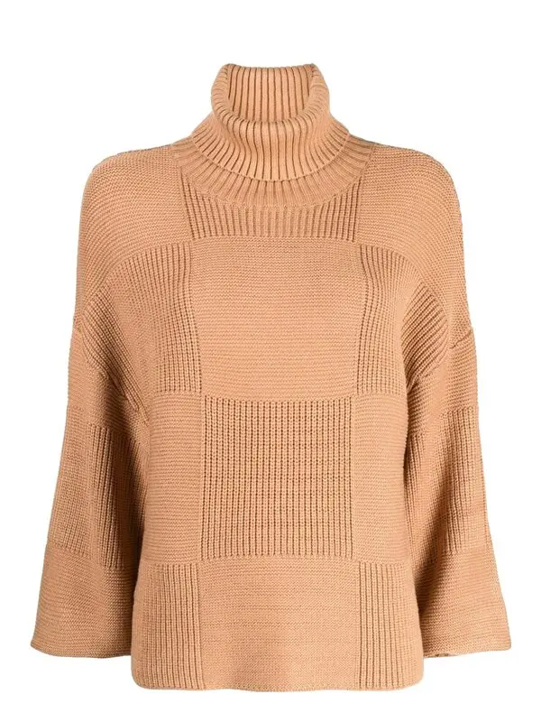 Staud Benny Roll-neck Jumper - Brown