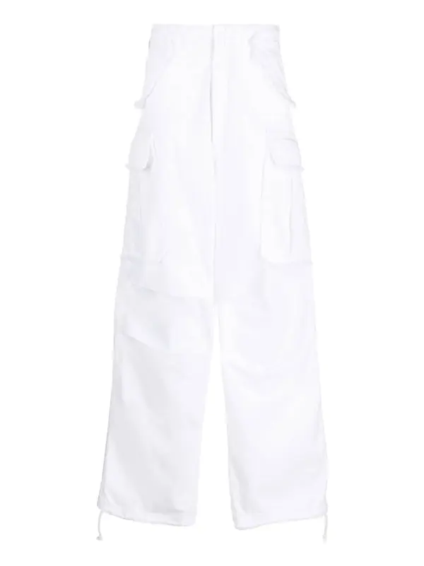 DARKPARK Ripped Wide-leg Trousers - White
