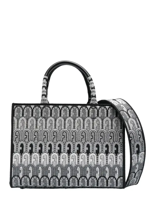 Furla Jacquard-print Tote - Black