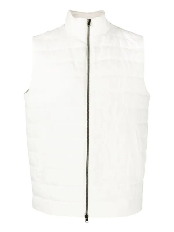 Herno Padded Feather Down Gilet - White