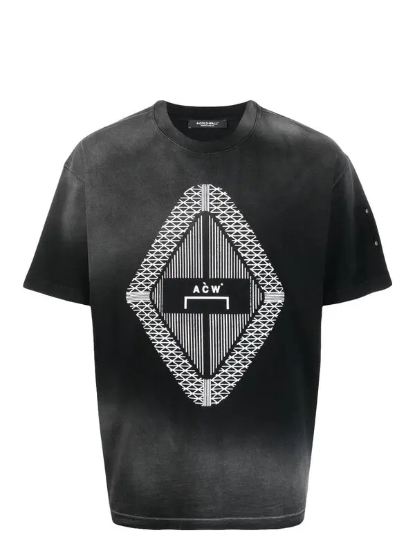 A-COLD-WALL* Gradient Logo-print T-shirt - Black