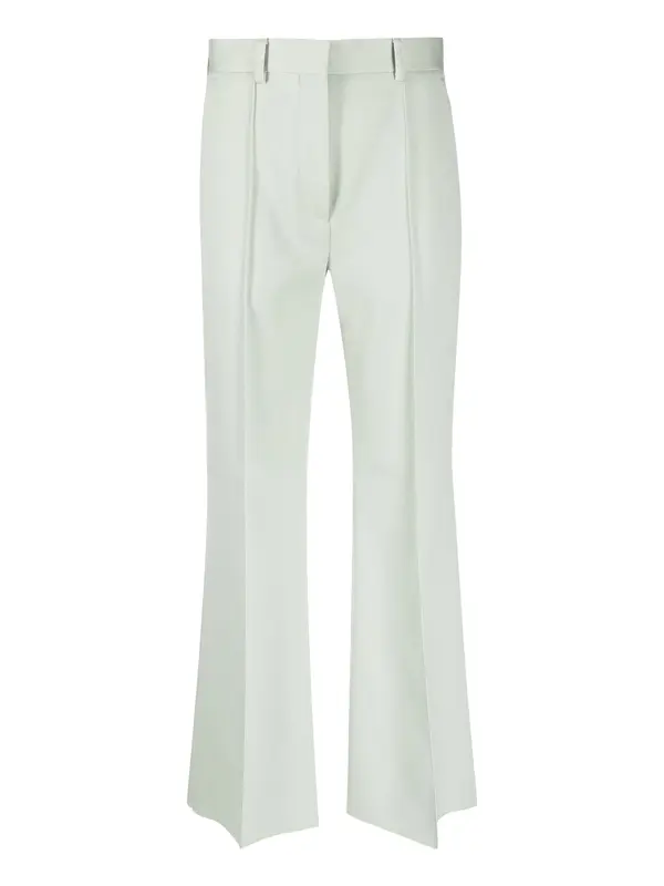 LANVIN Cropped Flared Trousers - Green