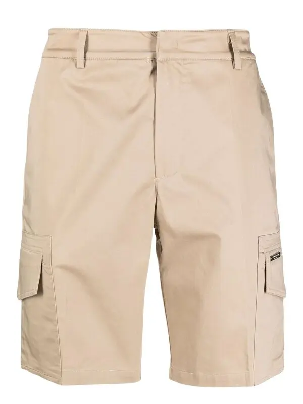 Costume National Logo Cargo Shorts - Neutrals
