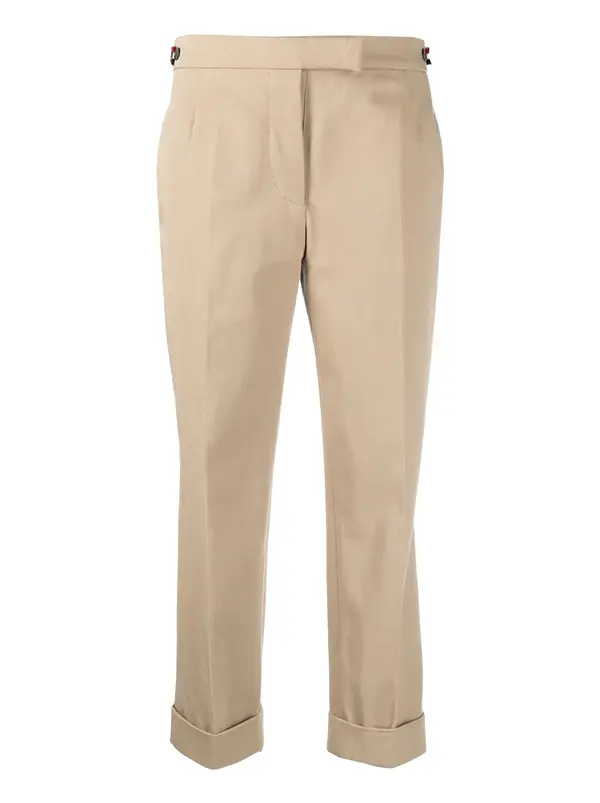 Thom Browne Cropped Tailored Trousers - Brown