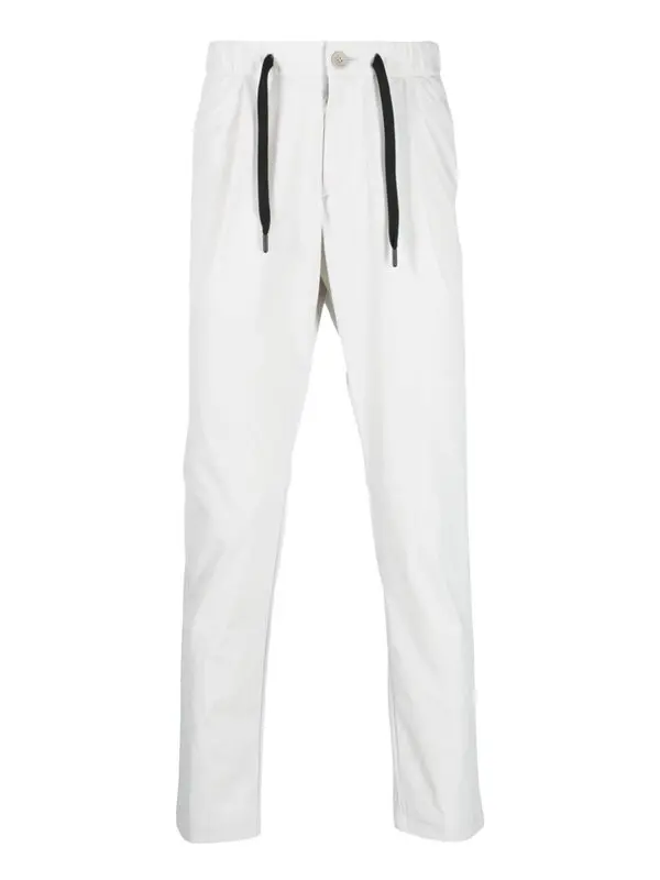 Herno Drawstring-waist Cropped Trousers - White